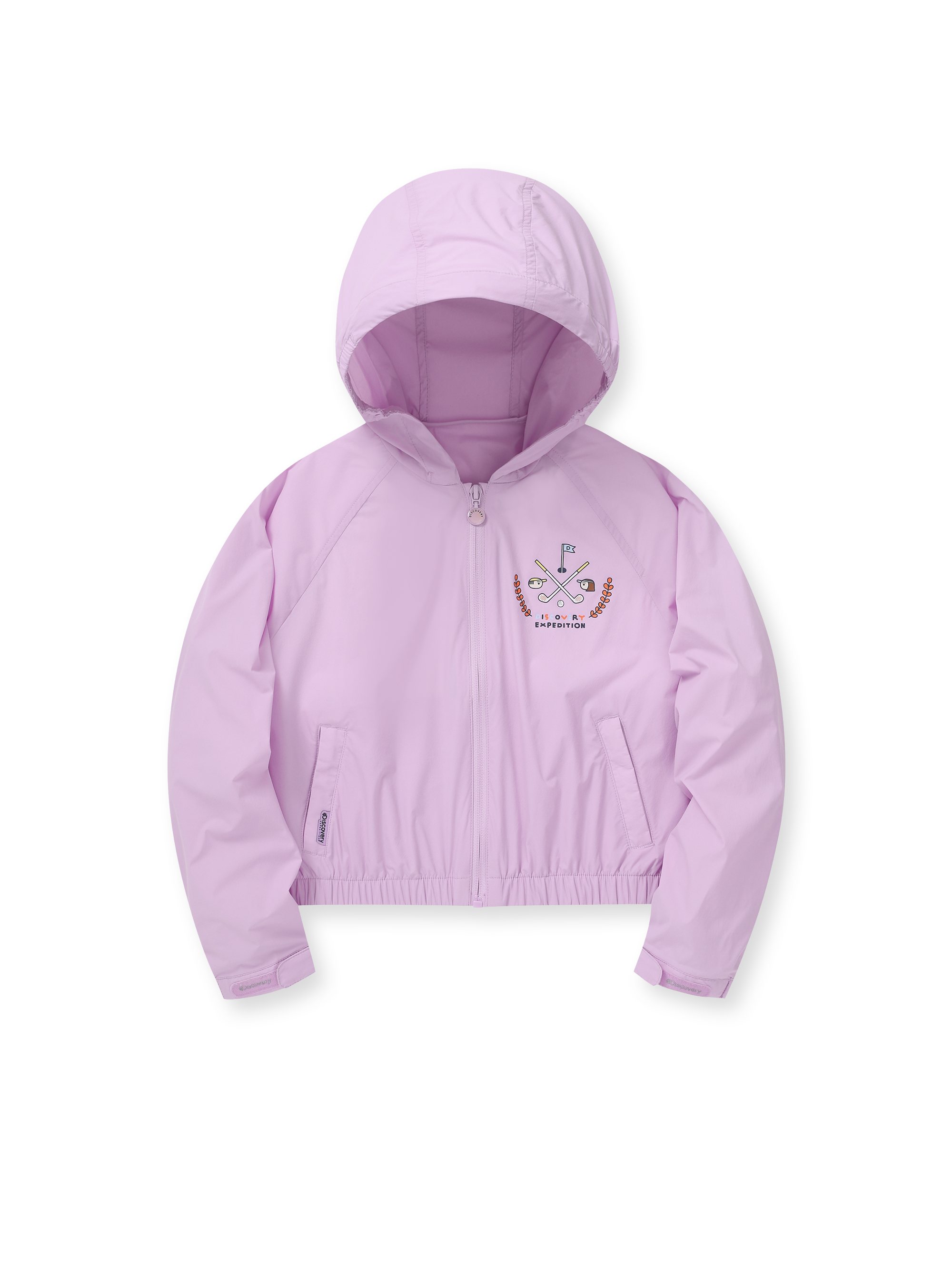 디스커버리 익스페디션 | 키즈 여아 콜라보 백 그래픽 경량 바람막이 자켓 (LAVENDER)
