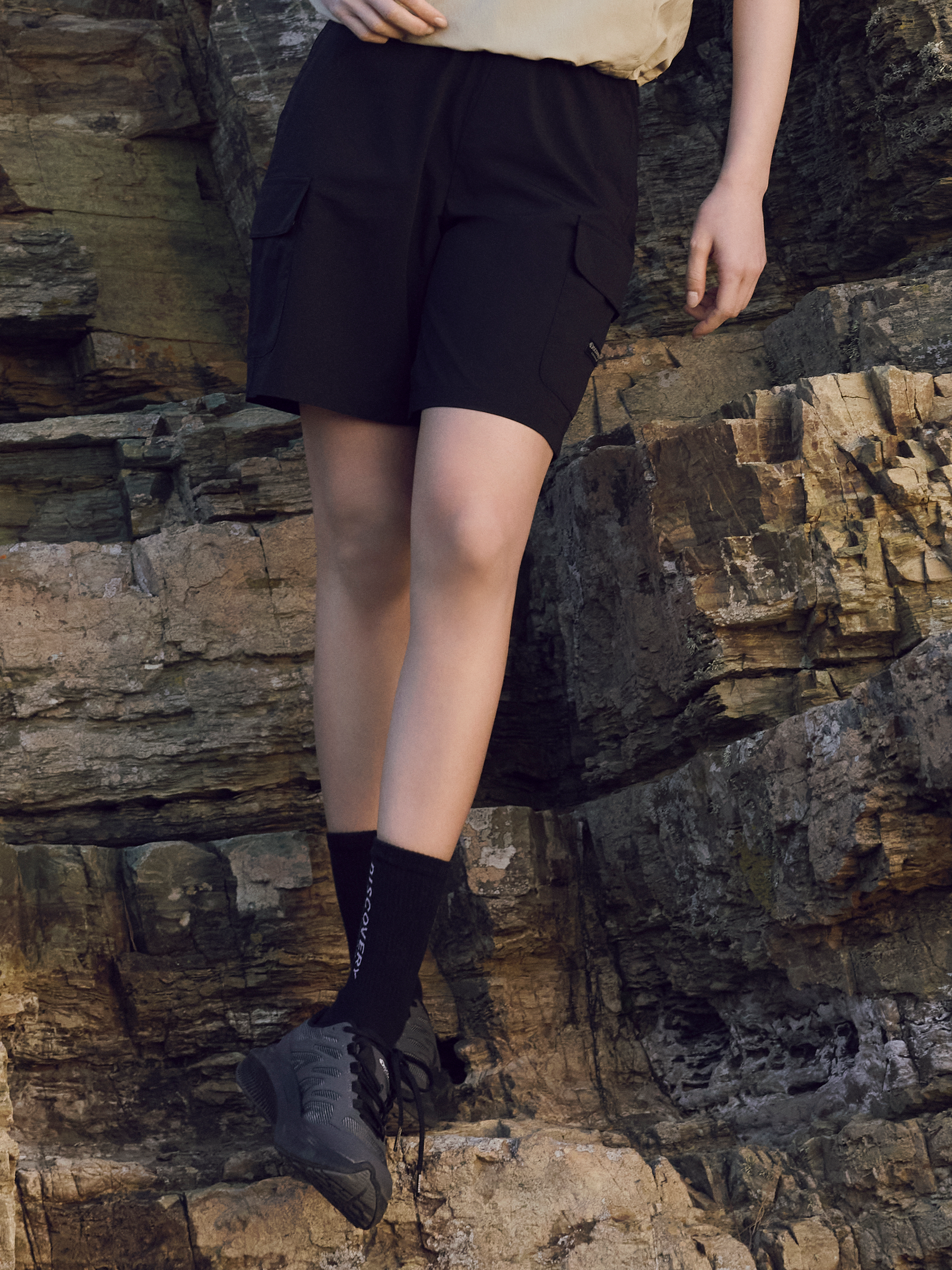 디스커버리 익스페디션 | 프레시벤트 폴튼 트레이닝 카고 쇼츠 (BLACK)